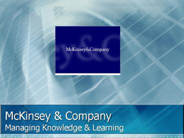 McKinsey presentation | free to view