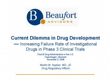 Current Dilemma in Drug Development Increasing Failure Rate of ...