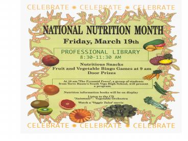 PowerPoint Presentation: National Nutrition Month presentation | free ...