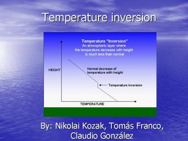 Temperature inversion presentation | free to view