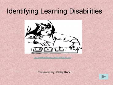 PPT – Identifying Learning Disabilities PowerPoint presentation | free ...
