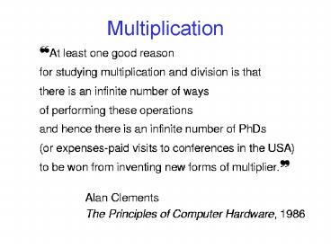 PPT – Multiplication PowerPoint presentation | free to download - id ...