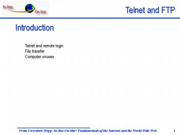 Telnet and remote login presentation | free to view