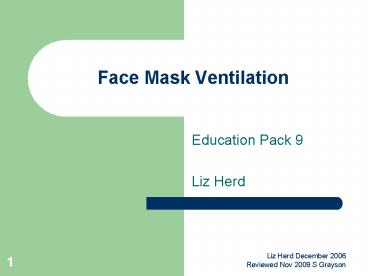 PPT – Face Mask Ventilation PowerPoint presentation | free to view - id ...