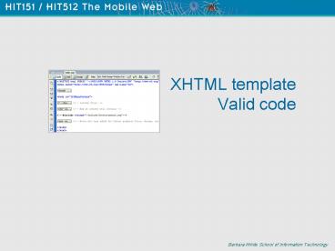 XHTML template Valid code presentation | free to view