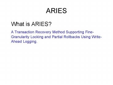 PPT – ARIES PowerPoint presentation | free to view - id: 17c43a-MWM0Y