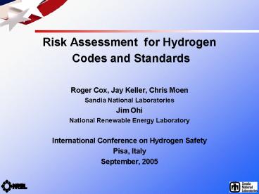 PPT – Risk Assessment for Hydrogen PowerPoint presentation | free to ...