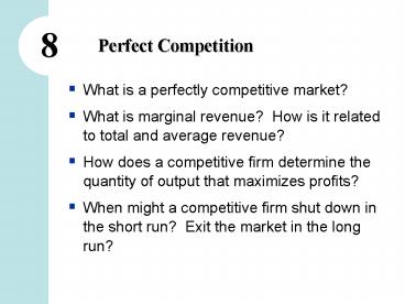 Perfect Competition presentation | free to download