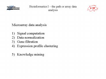 PPT – Microarray data analysis PowerPoint presentation | free to view ...