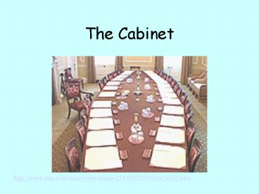 The Cabinet presentation | free to view