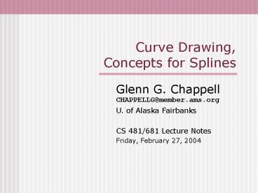 Curve Drawing, Concepts for Splines presentation | free to download