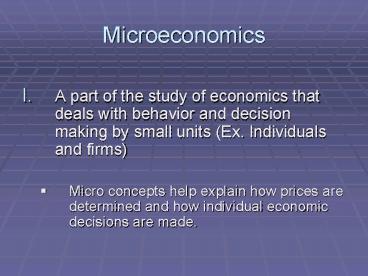 PPT – Microeconomics PowerPoint presentation | free to view - id ...