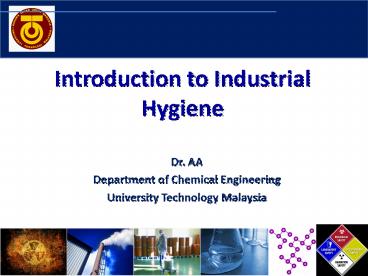Introduction to Industrial Hygiene presentation | free to view