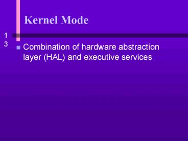 Kernel Mode presentation | free to download