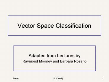 PPT – Vector Space Classification PowerPoint presentation | free to ...