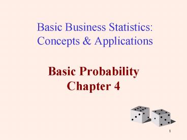 Basic Business Statistics: Concepts presentation | free to view