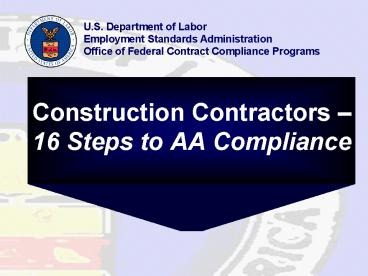 Construction Contractors 16 Steps to AA Compliance presentation | free ...