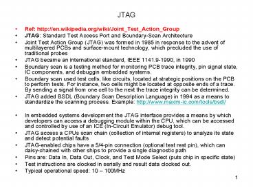 JTAG presentation | free to view