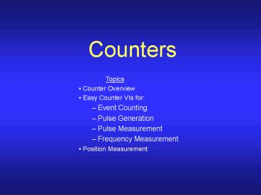 PPT – Lesson 6 Counters PowerPoint presentation | free to view - id ...