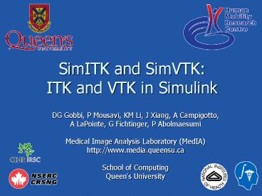SimITK and SimVTK: ITK and VTK in Simulink presentation | free to view
