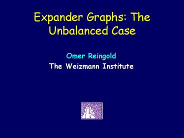 PPT – The Zigzag Graph Product and ConstantDegree Lossless Expanders ...