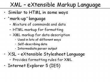 PPT – XML PowerPoint presentation | free to view - id: 1761bd-MzE0O