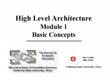 High Level Architecture Module 1 Basic Concepts presentation | free to ...