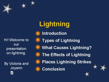 Lightning presentation | free to view