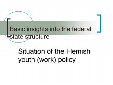 Basic insights into the federal state structure presentation | free to view