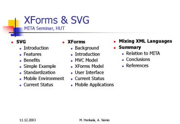 XForms presentation | free to view