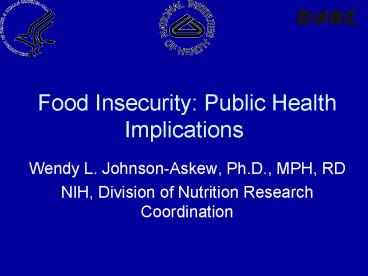 PPT – Food Insecurity: Public Health Implications PowerPoint ...