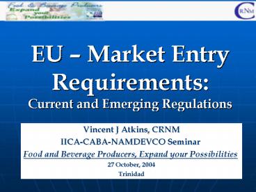 EU Market Entry Requirements: Current and Emerging Regulations ...