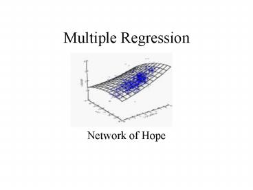 Multiple Regression presentation | free to view