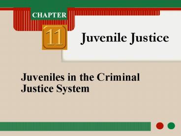 Juveniles in the Criminal Justice System presentation | free to view