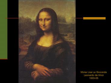 Mona Lisa La Gioconda presentation | free to view