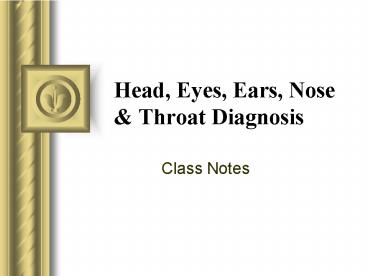 Head, Eyes, Ears, Nose presentation | free to view