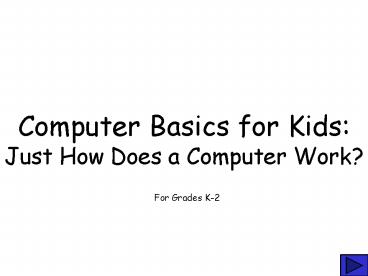 Computer Basics for Kids: Just How Does a Computer Work presentation ...