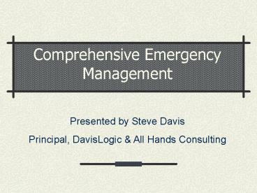 PPT – Comprehensive Emergency Management PowerPoint presentation | free ...