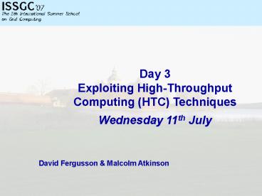 PPT – Day 3 PowerPoint presentation | free to view - id: 171d9f-NjIyO