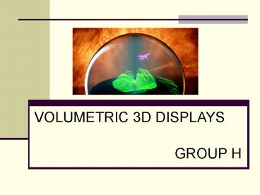 VOLUMETRIC 3D DISPLAYS presentation | free to view