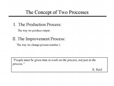 The Concept of Two Processes presentation | free to view
