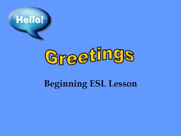 Beginning ESL Lesson presentation | free to download