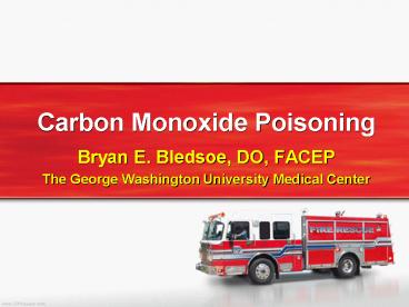 Carbon Monoxide Poisoning presentation | free to view