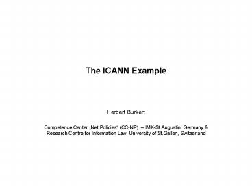 The ICANN Example presentation | free to view
