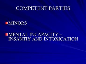 PPT – COMPETENT PARTIES PowerPoint presentation | free to view - id ...