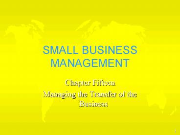 PPT – SMALL BUSINESS MANAGEMENT PowerPoint presentation | free to ...