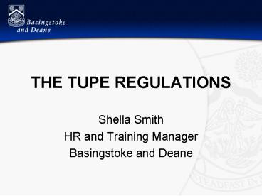 THE TUPE REGULATIONS presentation | free to view
