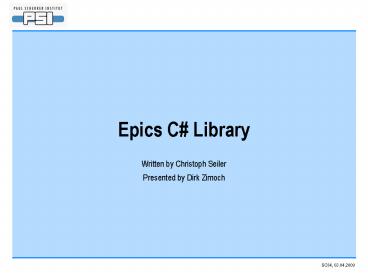 Epics C presentation | free to download