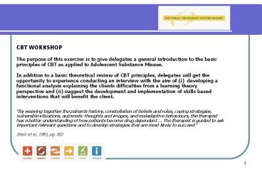 CBT WORKSHOP presentation | free to download