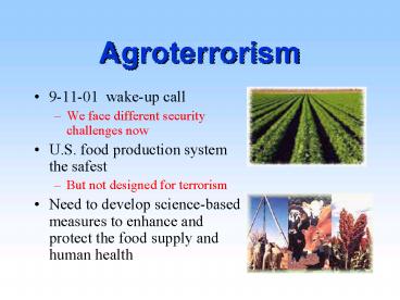 Agroterrorism presentation | free to view